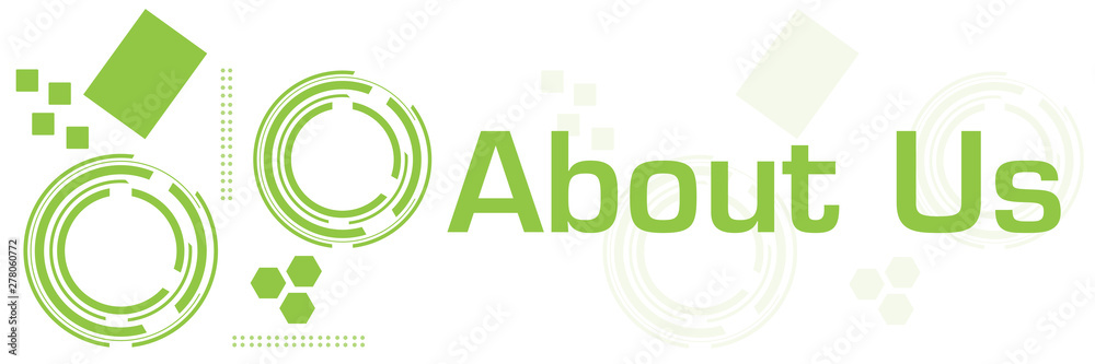 About Us Green Technology Circles Horizontal Stock Illustration | Adobe Stock