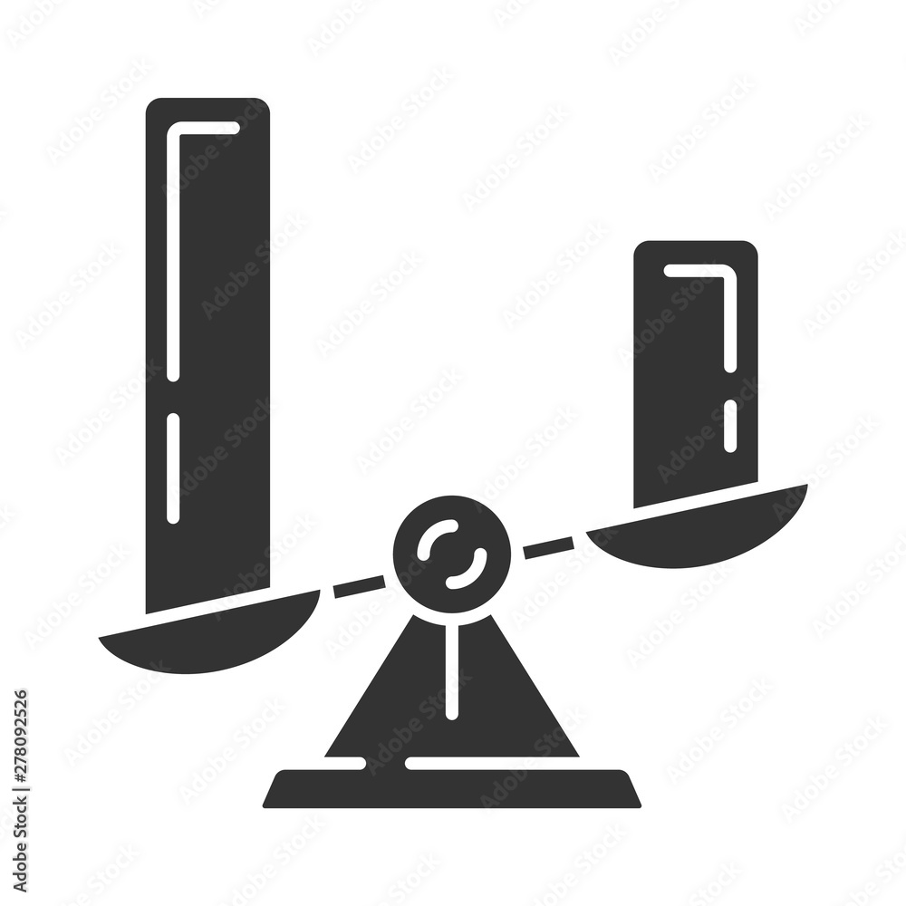 Vector de Stock Comparison diagram glyph icon. Cluster diagram. Objects ...