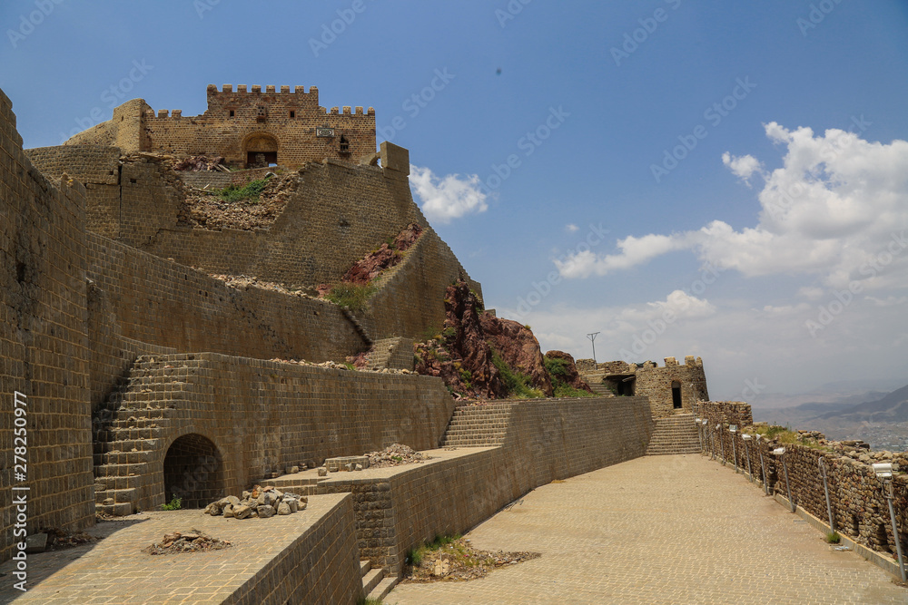 The historical castle ( Alqahera ), which is one of the most important ...