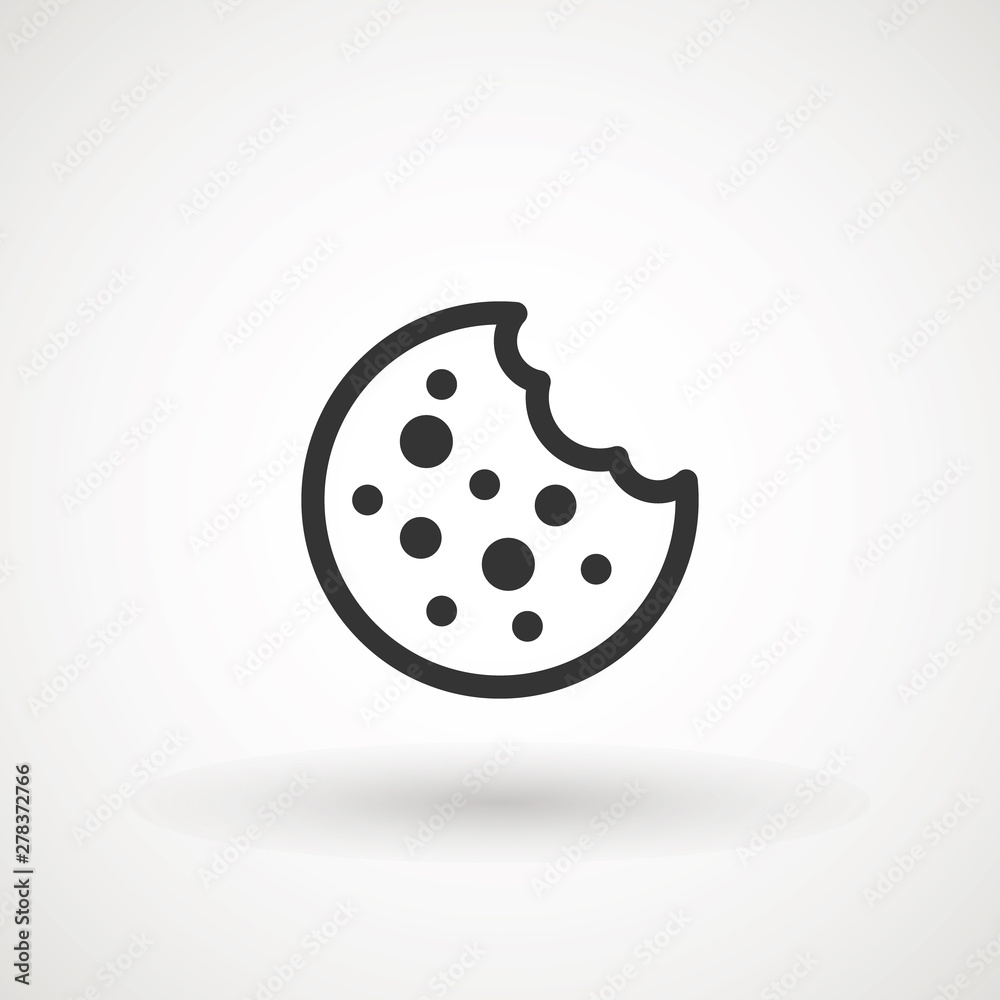 Browser Cookie Icon. Outline Style Icon Cookie icon vector isolated on ...