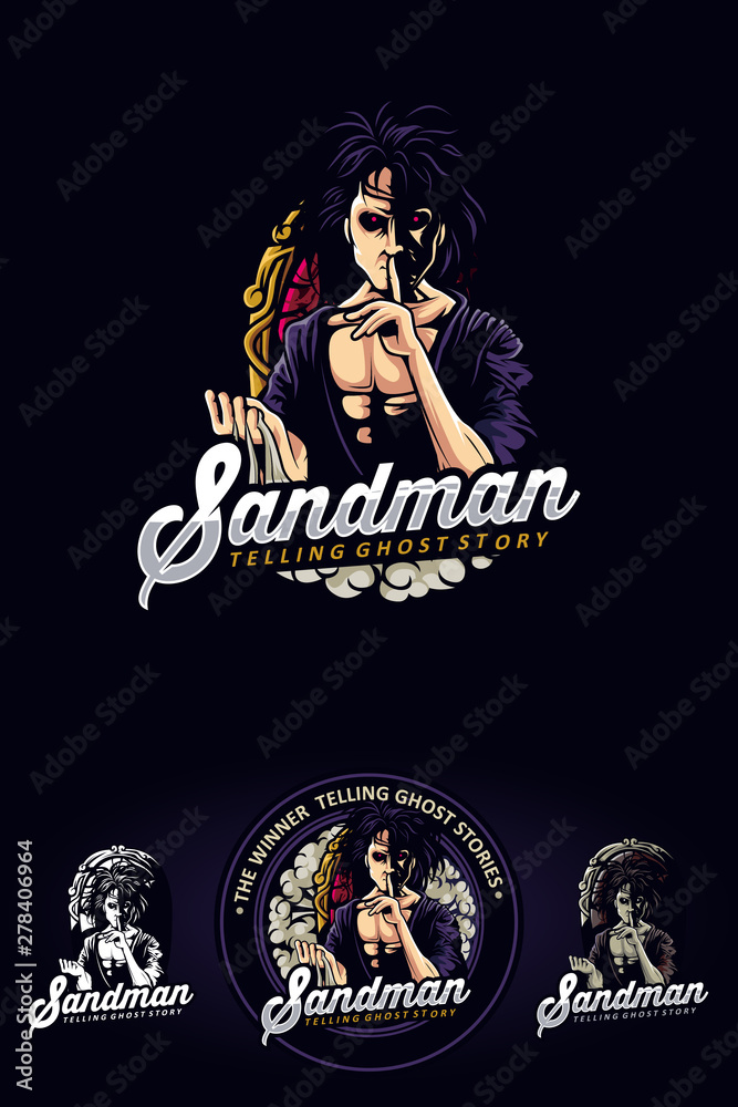Sandman Mascot Logo Gost Stock Vector | Adobe Stock