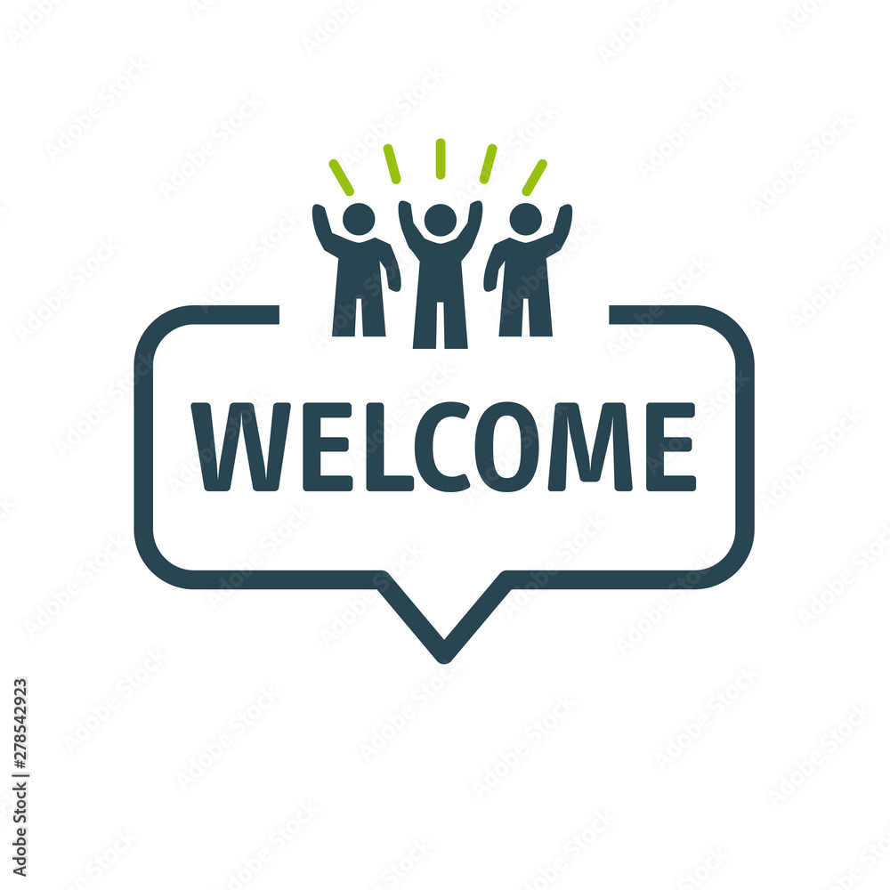 Speech bubble WELCOME Vector Illustration Stock Vector | Adobe Stock