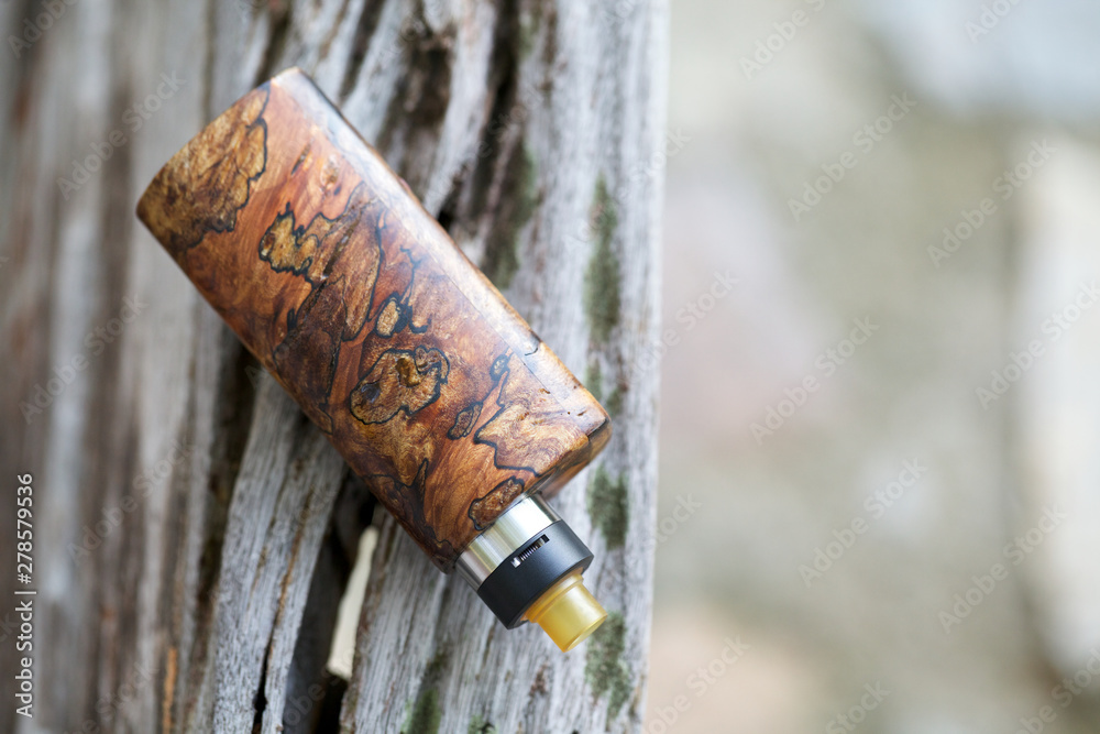 high end natural stabilized wood box mods with rebuildable dripping ...
