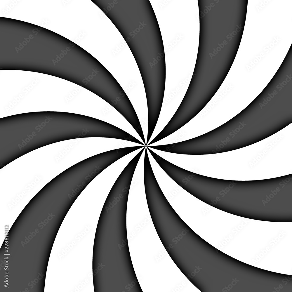 Radial black and white vortew swirl lines wheel background design Stock ...