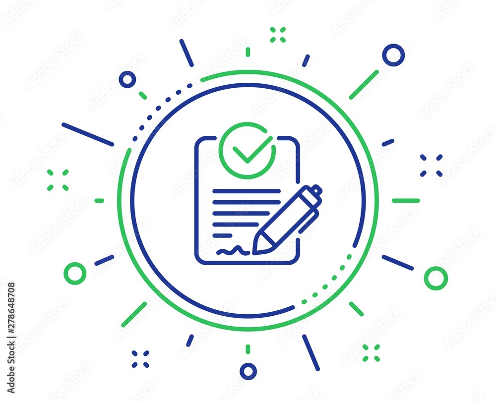 Rfp line icon. Request for proposal sign. Report document symbol ...