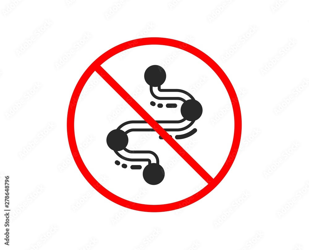 No or Stop. Timeline icon. Project process, journey path sign ...