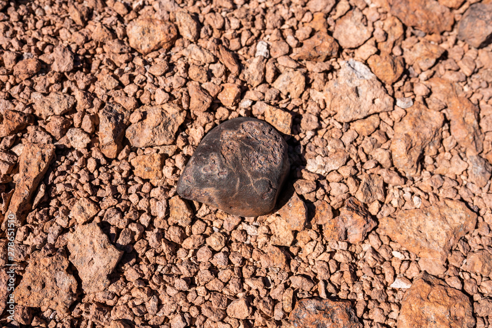Стоковое фото «Chondrite Meteorite L Type, a piece of rock formed in ...