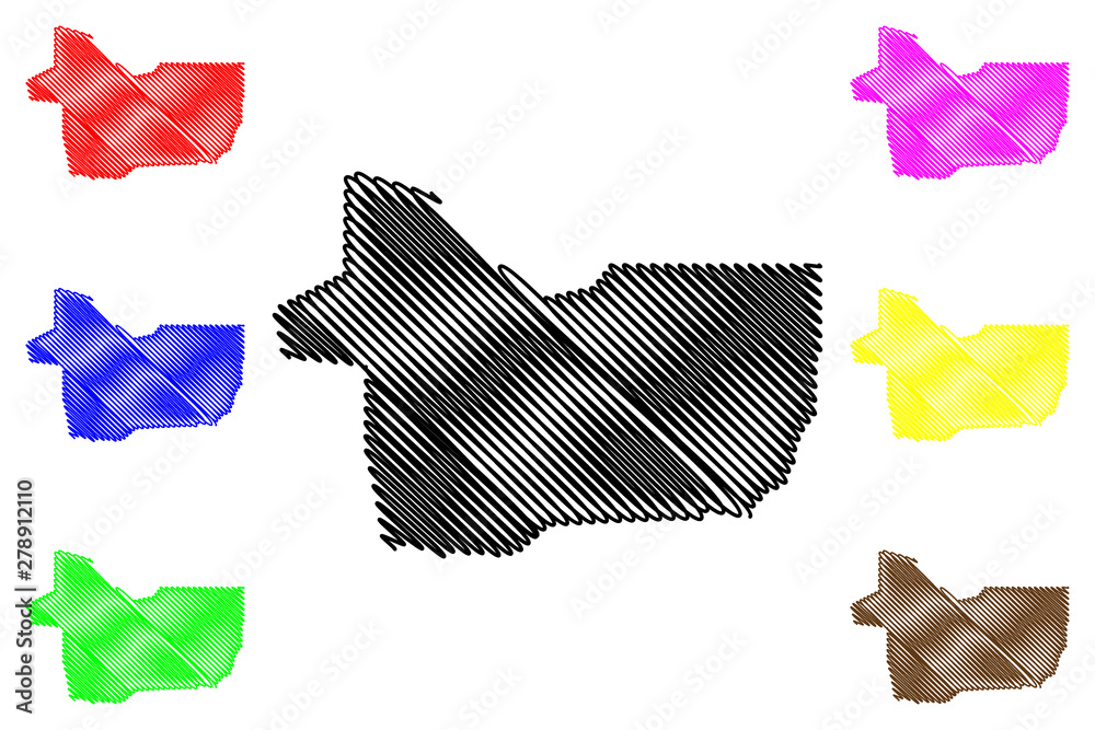 Gao Region (Regions of Mali, Republic of Mali) map vector illustration ...