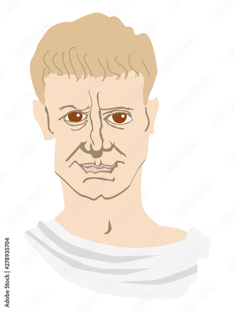 Julius Caesar famous leader of Ancient Rome Stock Vector | Adobe Stock