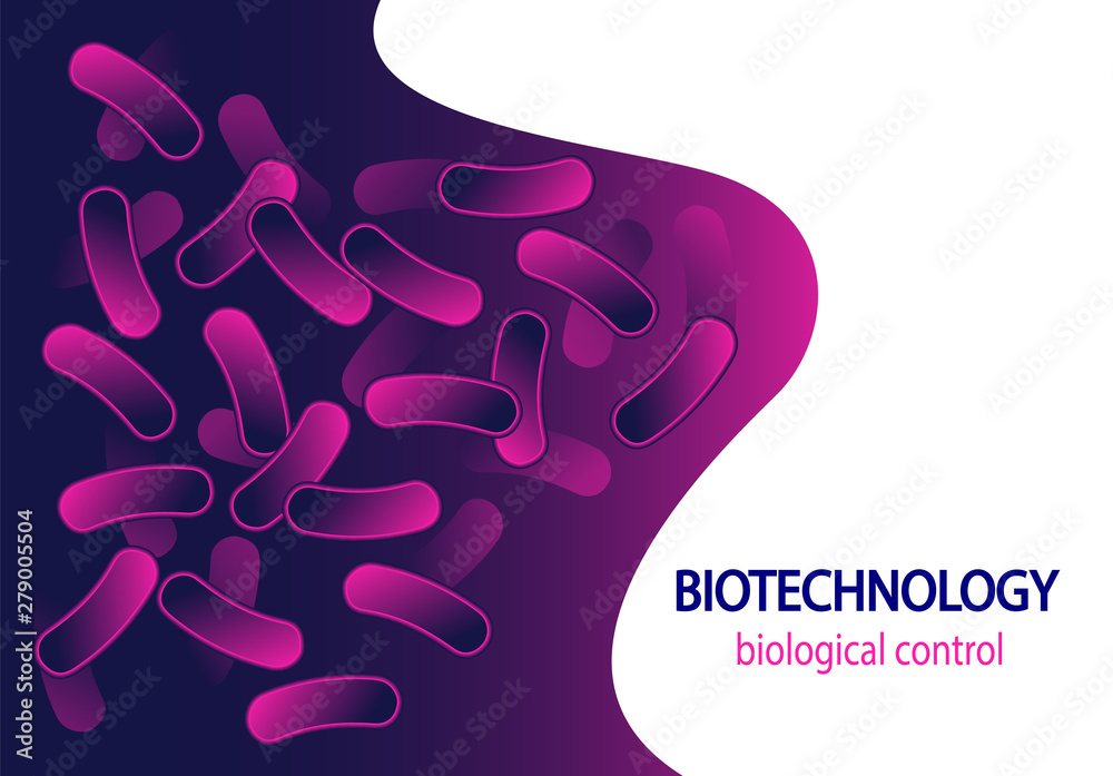 Biotechnology concept vector. Biological control with Bacillus species ...