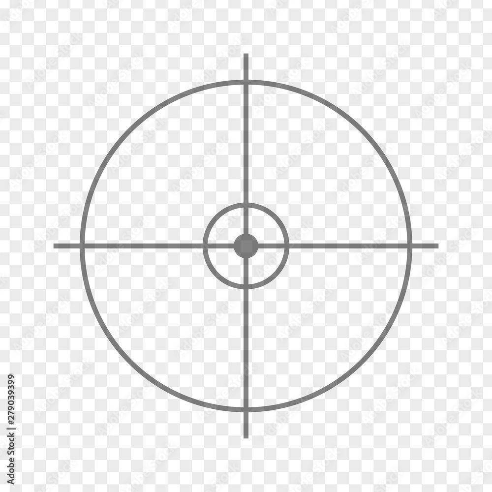 Sniper rifle aim isolated on transparent background. Crosshair target ...