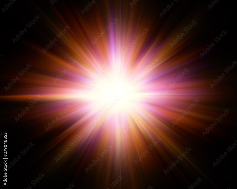 Ilustrace Colorful abstract radiant flash. Explosion hyper acceleration ...