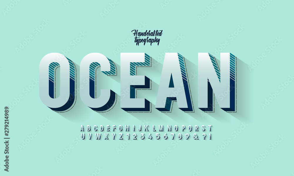 Vector of bold modern font and alphabet Stock Vector | Adobe Stock