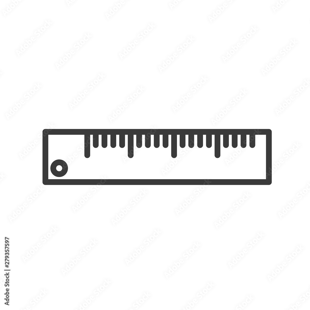 Ruler icon template color editable. Measurement ruler symbol vector ...