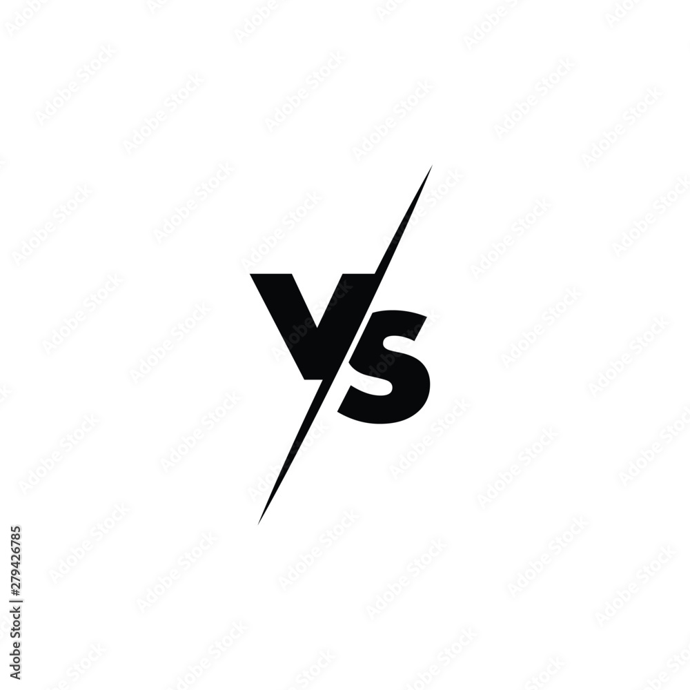 Versus Or VS Letters Logo Design Inspiration Stock Vector | Adobe Stock