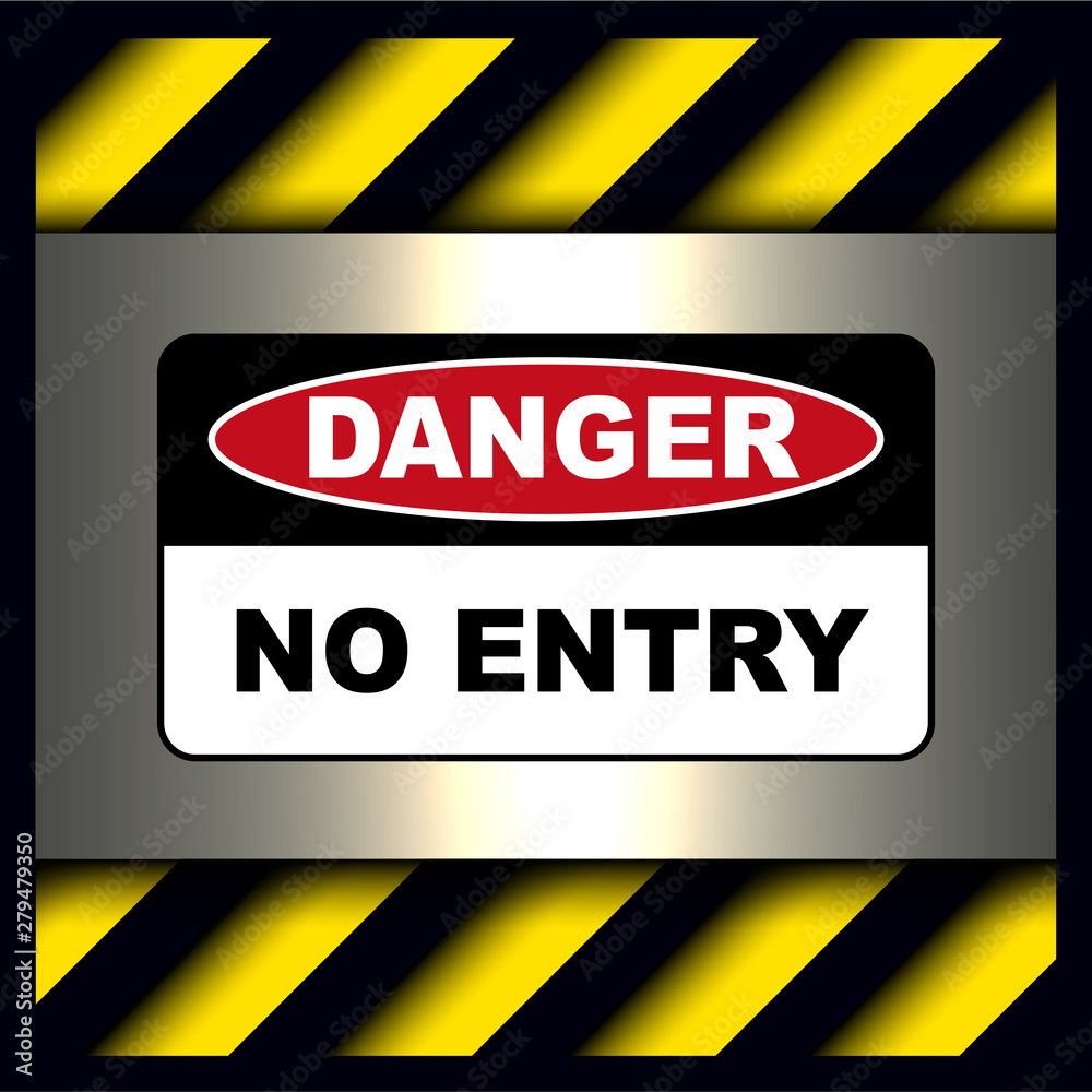 Danger, warning sign, no entry symbol. Stock Vector | Adobe Stock