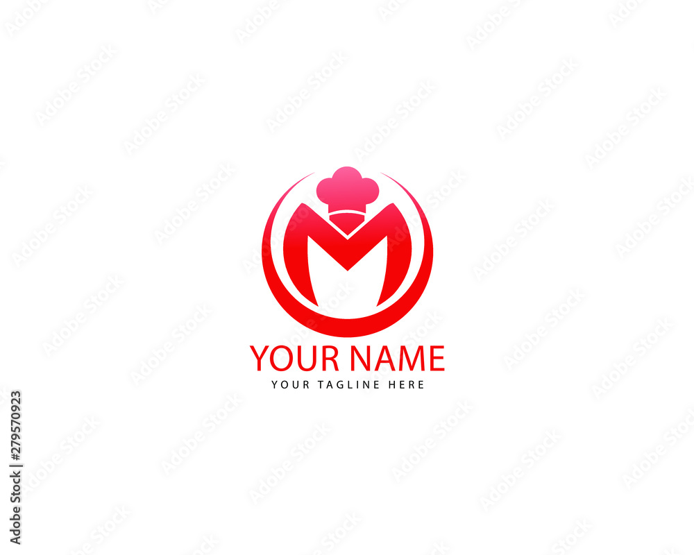 Initial Letter M Modern and professional Restaurant Logo Template ...