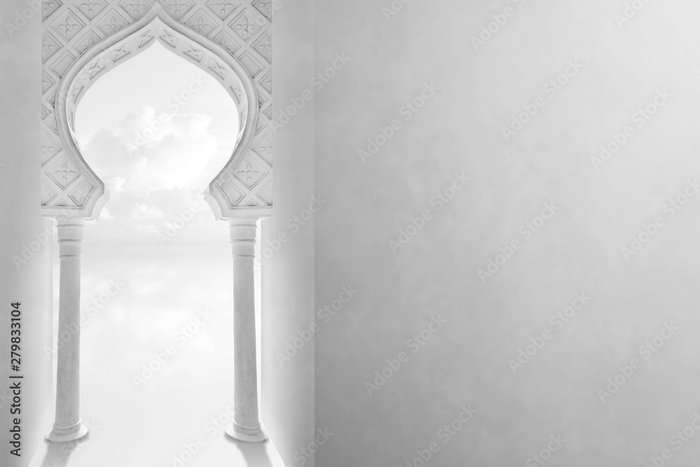 Islamic design greeting card background Stock Photo | Adobe Stock