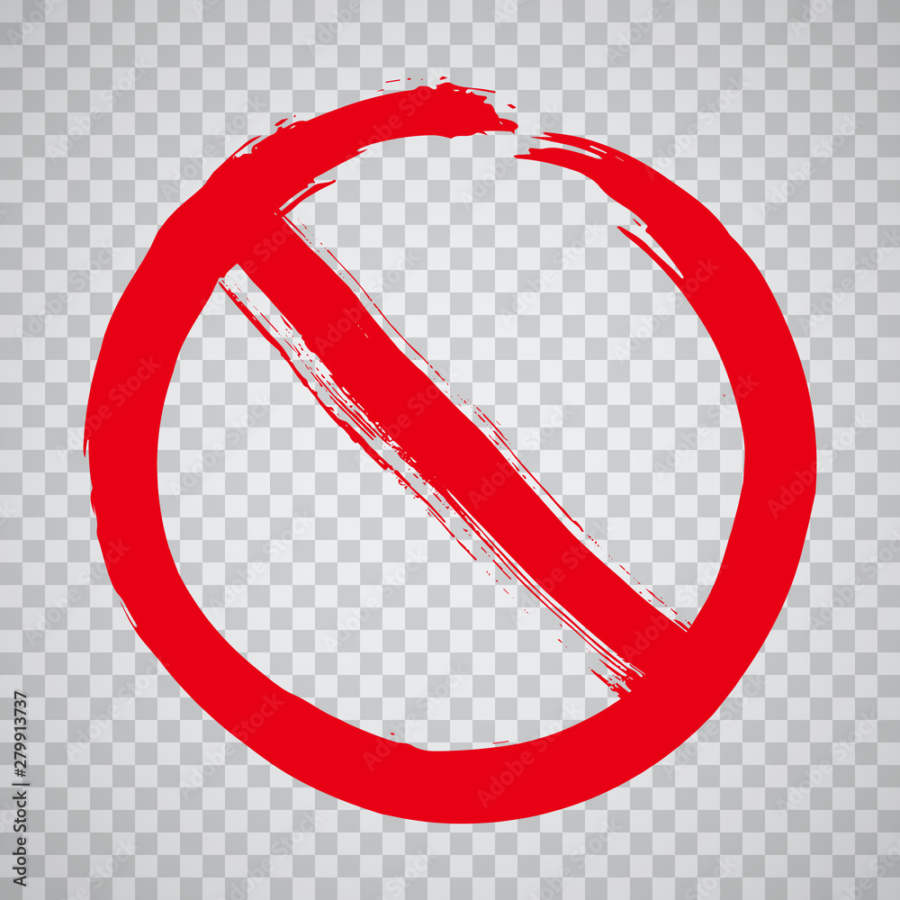 No sign hand drawn design element Stock Vector | Adobe Stock