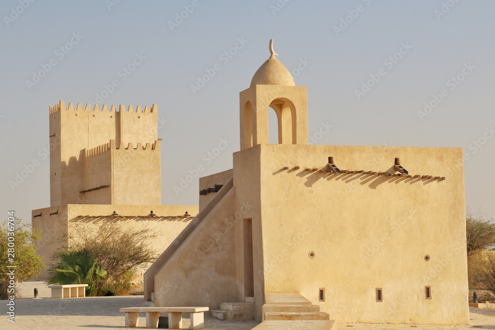Stock-Foto „View of Barzan Towers(Umm Salal Mohammed Towers) were ...