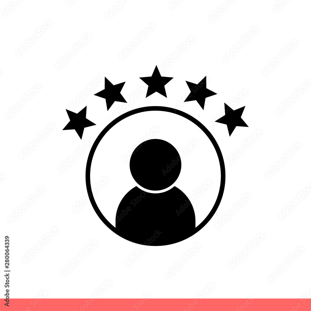 Customer experience icon, satisfaction feedback symbol. Simple, flat ...