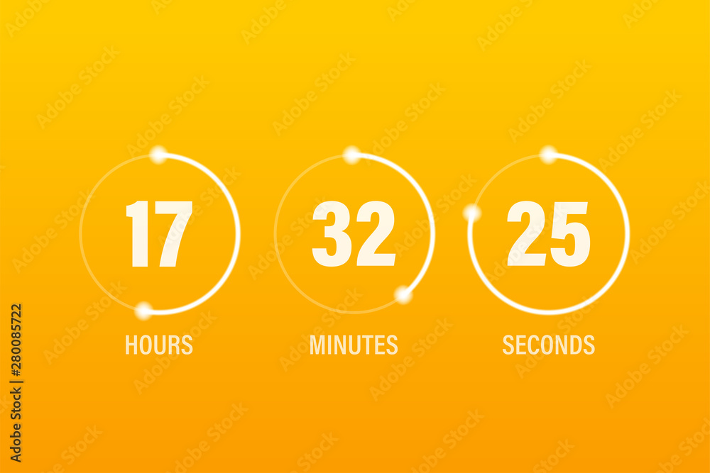 Vector de Stock Flip countdown clock counter timer. Vector time ...
