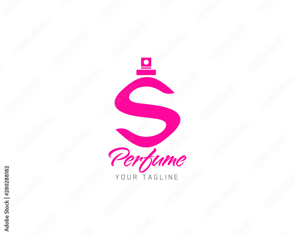 Luxury and professional writing S letter with perfume abstract Logo ...