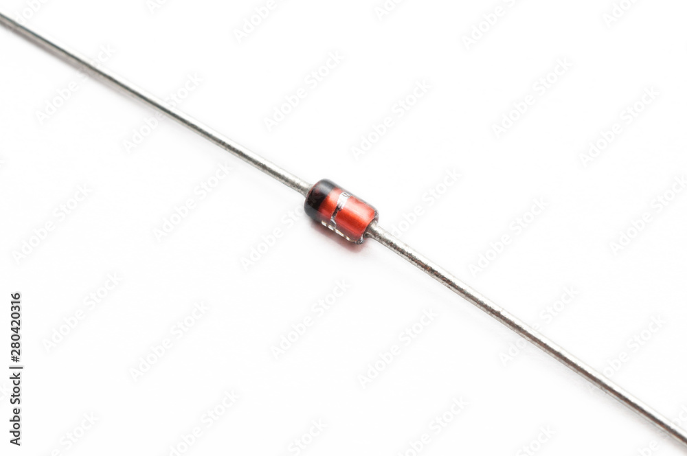 Zener diode electronic component on white background Stock Photo ...
