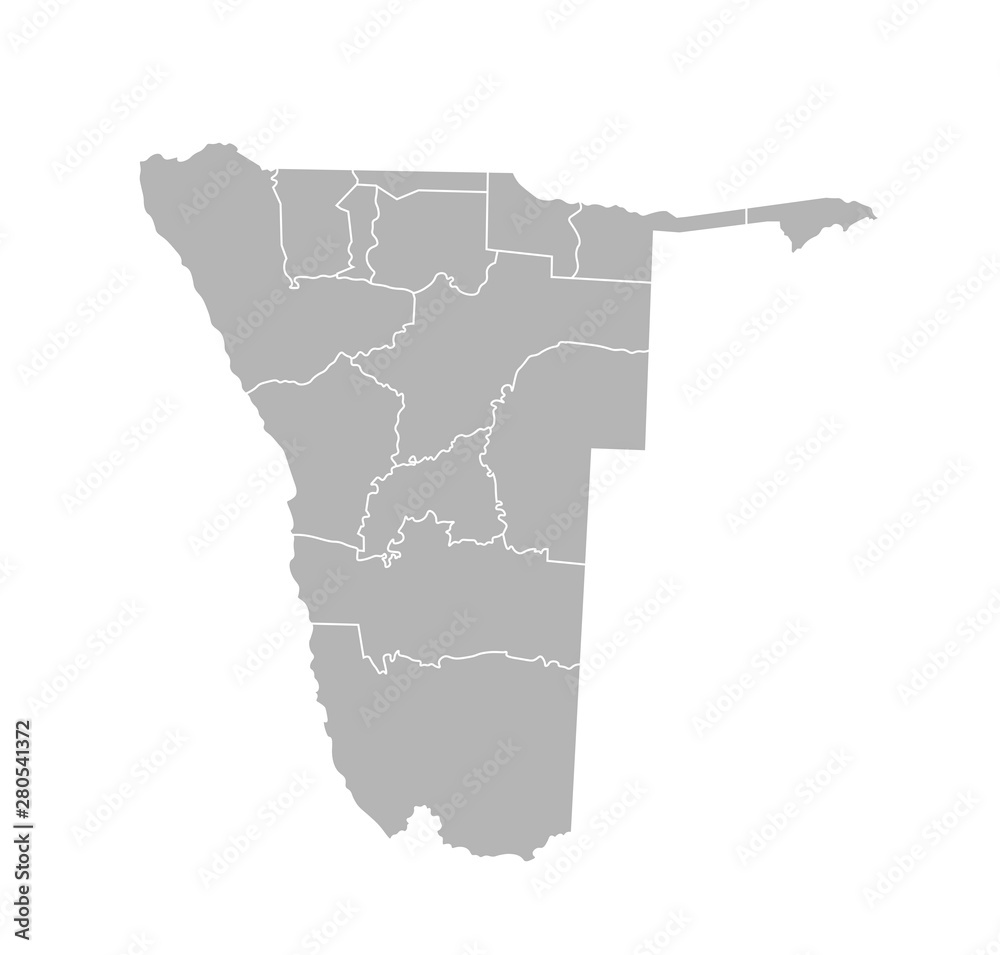 Vector isolated illustration of simplified administrative map of ...