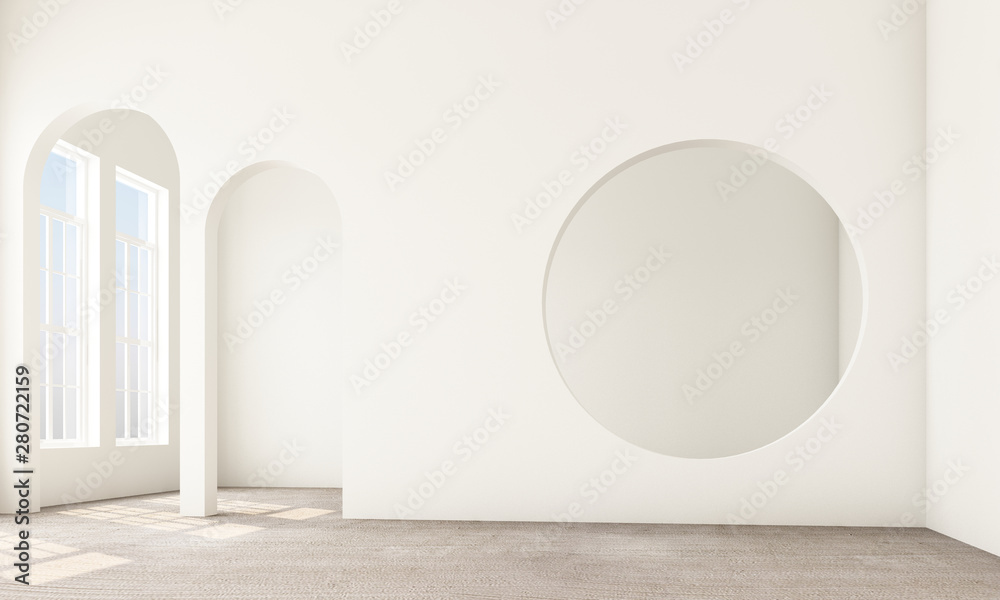 Abstract interior design.living area and bedroom with architectural ...