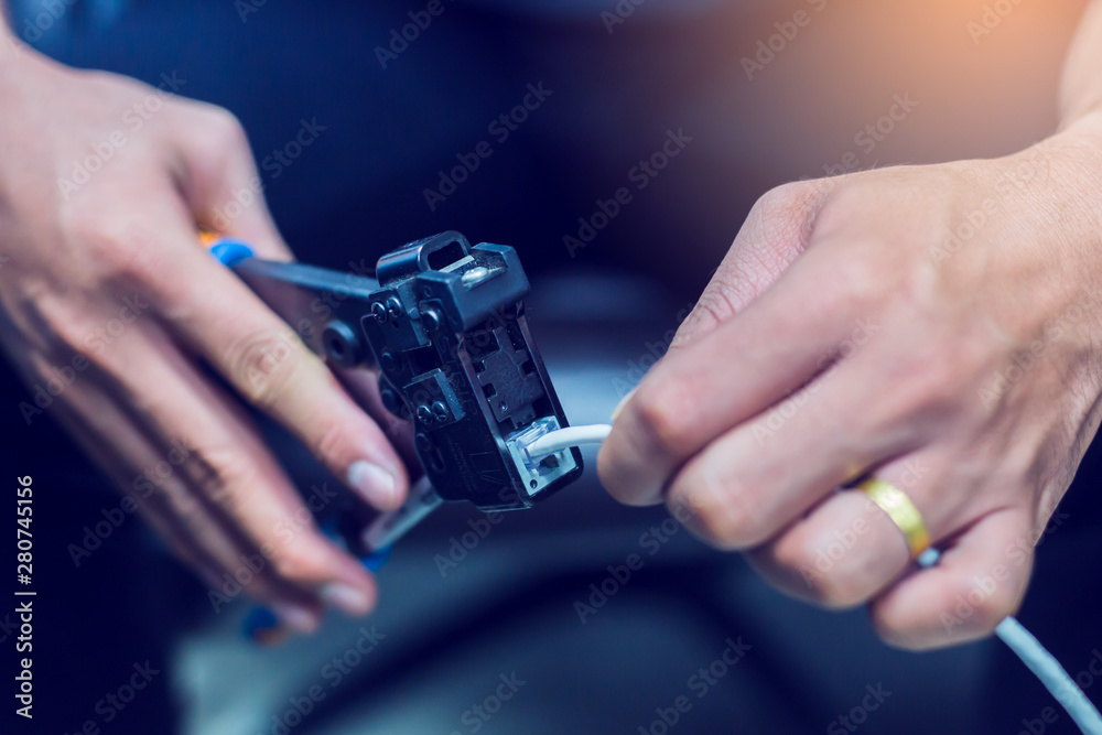 Connection procedure UTP cable, Twisting Cable Tool Twisted Pair ...