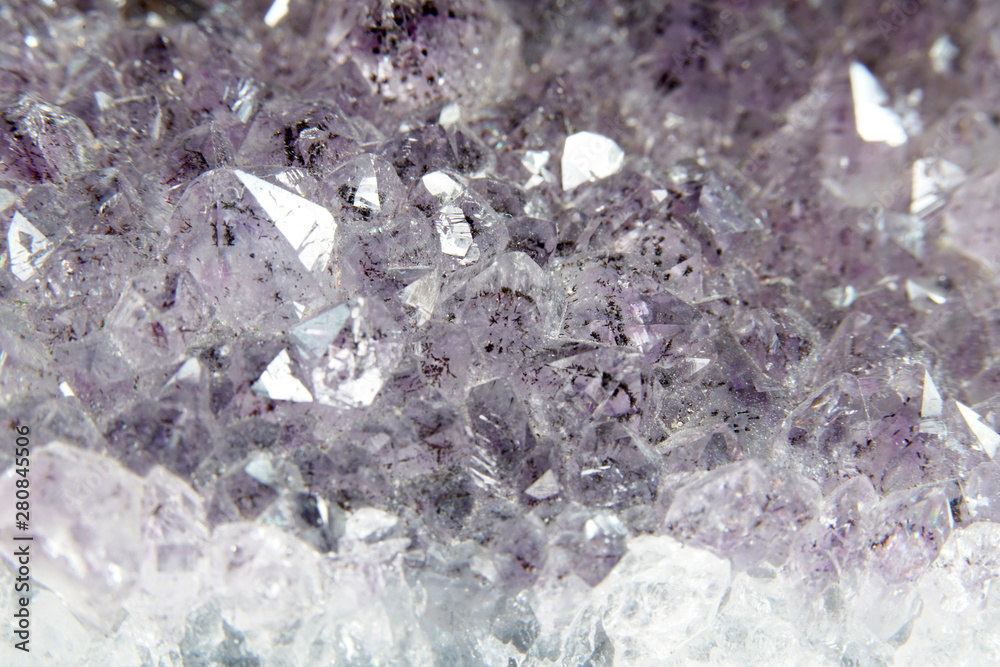 Quartz also called deep quartz photographed in studio in front of black ...