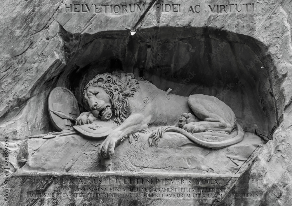 The lion monument of the lion of lucerne which commemorates swiss ...