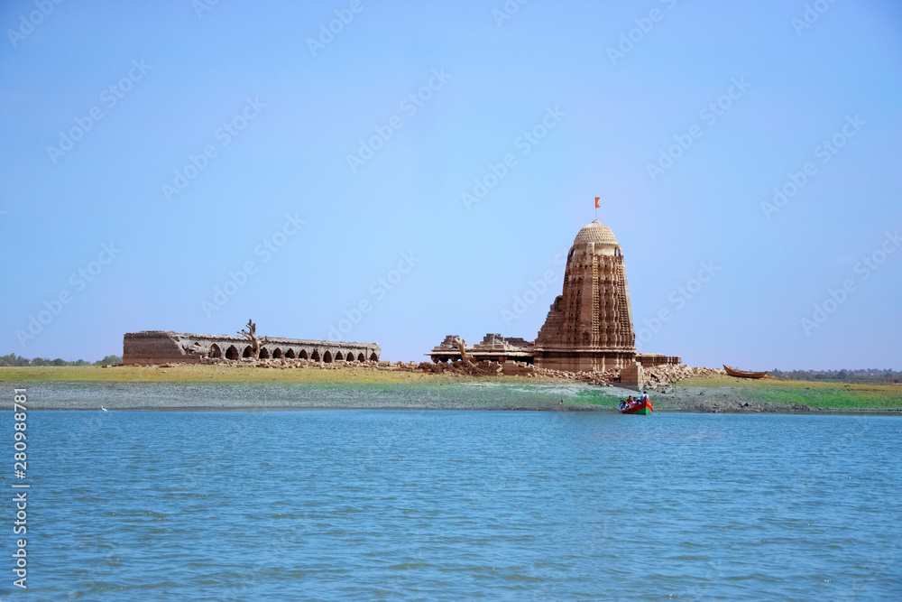 Palasnath Temple, Palasdev on backwaters of Ujani dam Maharashtra ...