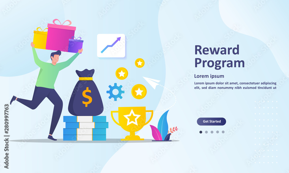 Earn Point concept, Loyalty program and get rewards, Suitable for web ...