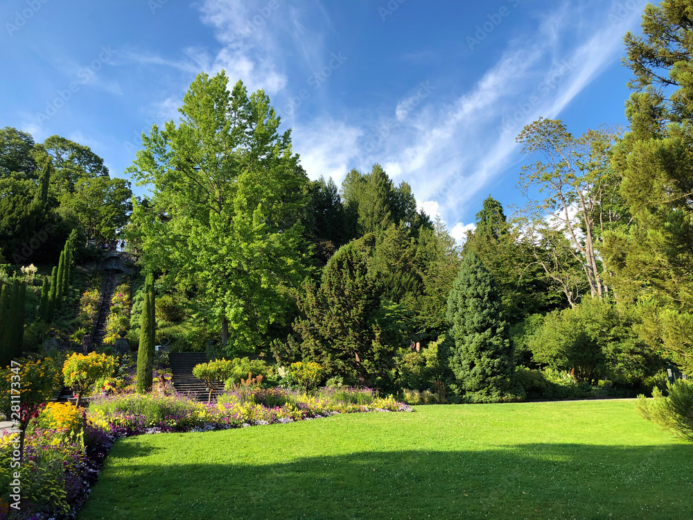 Flower Island Mainau on the Lake Constance or Die Blumeninsel im ...