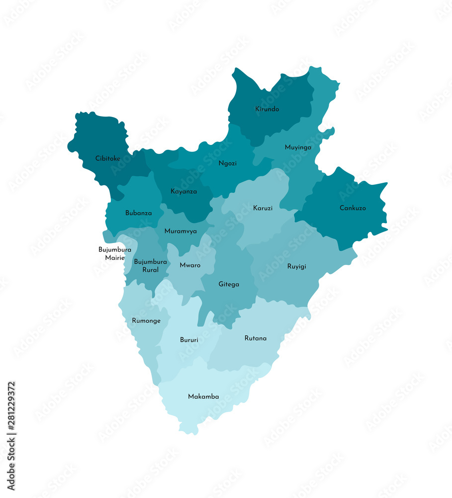 Vector isolated illustration of simplified administrative map of ...