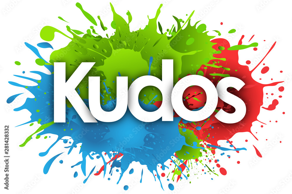 Kudos in splash’s background Stock Illustration | Adobe Stock