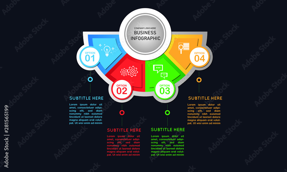 Infographic Diagram for Business Introduction Editable template Stock ...