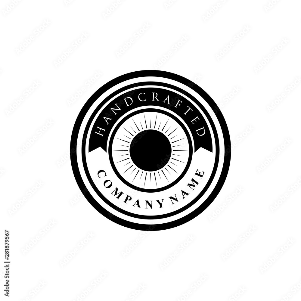 vintage blank circle badge vector logo design Stock Vector | Adobe Stock vintage blank circle badge vector logo design Stock Vector | Adobe Stock