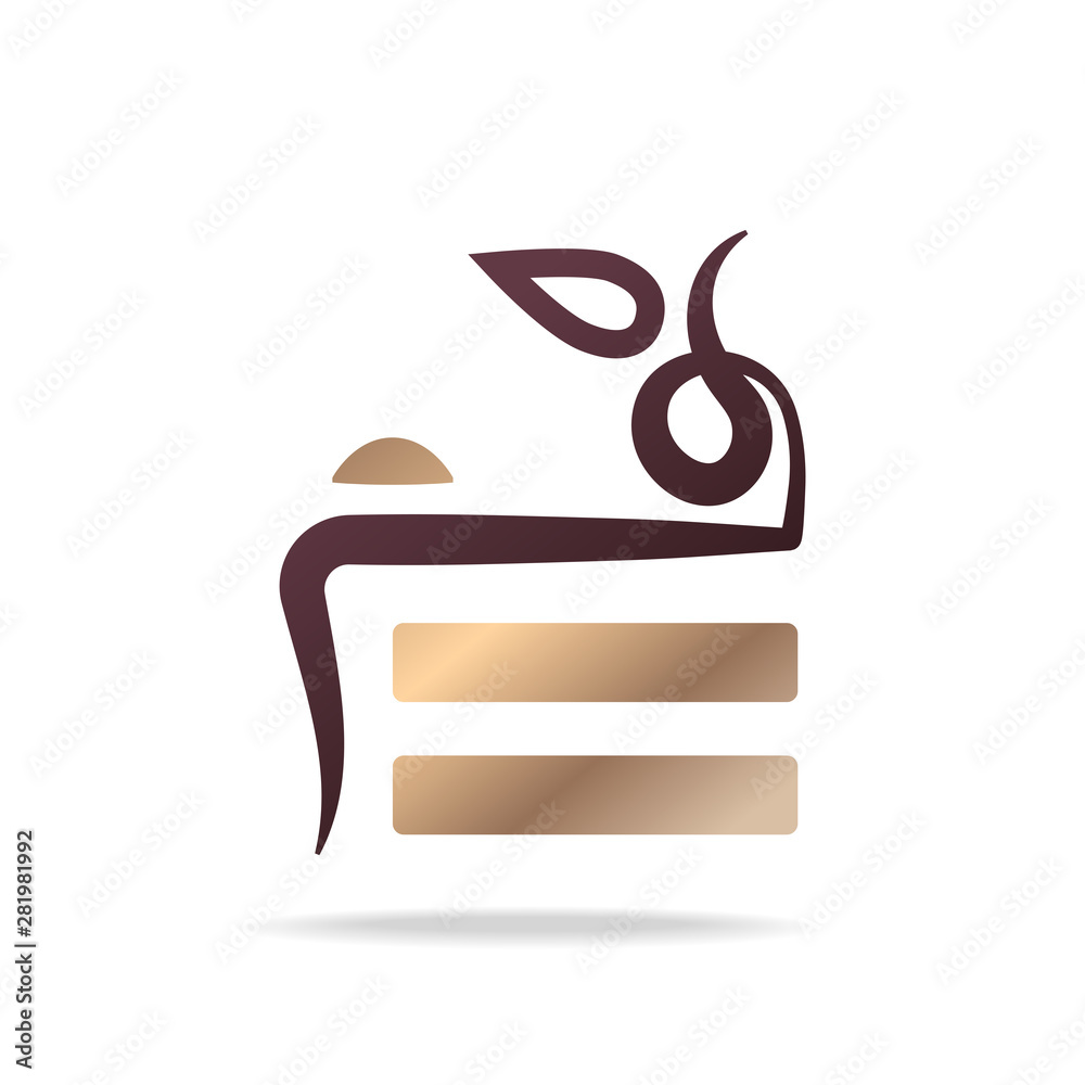Luxury cake logo design. Vector image. Stock Vector | Adobe Stock