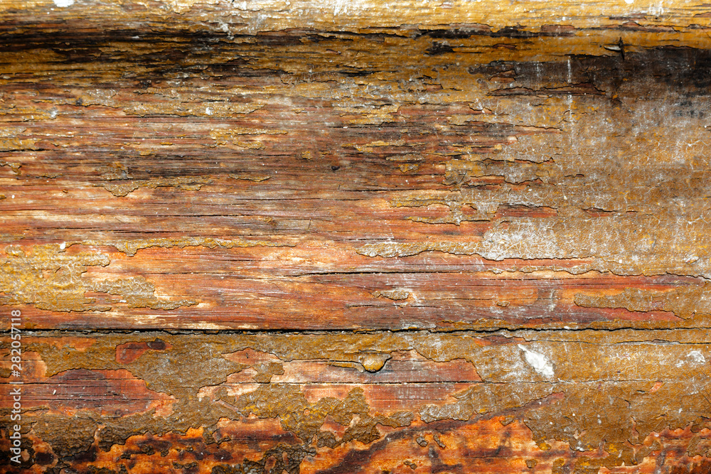 old yellow ruined wooden board texture. old wooden background with ...