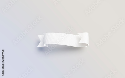 Blank white banderole mock up isolated on gray background, 3d rendering ...