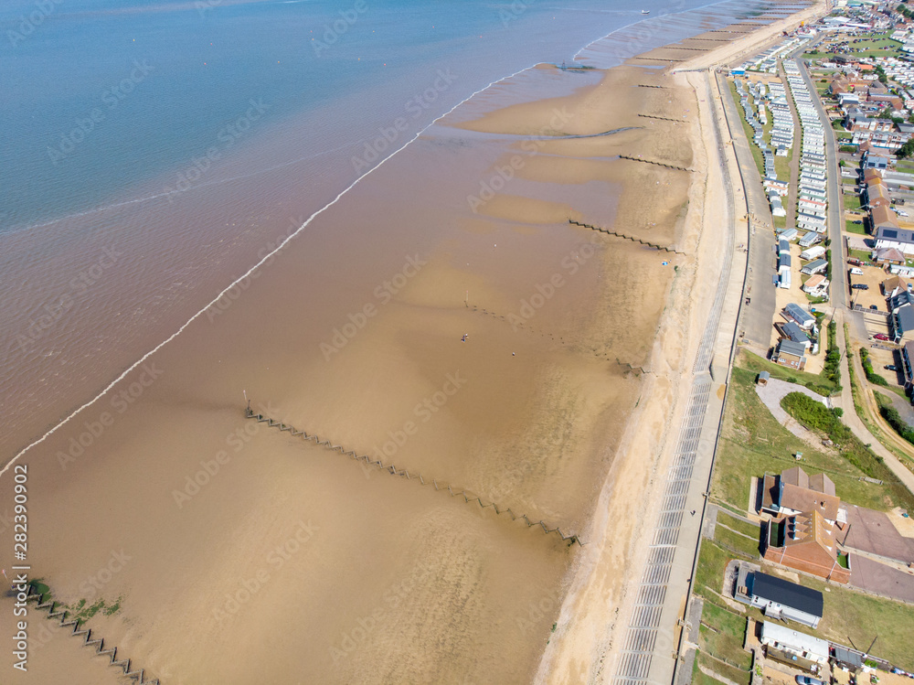 Aerial photo of the British seaside town of Hunstanton in Norfolk ...