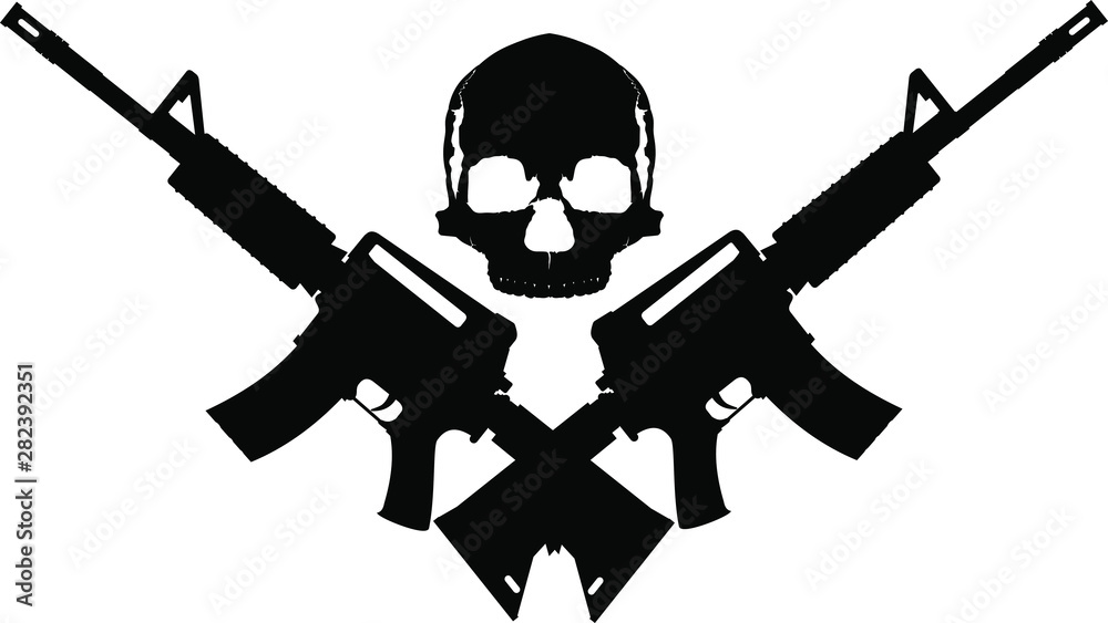 Crossed Assault Rifles