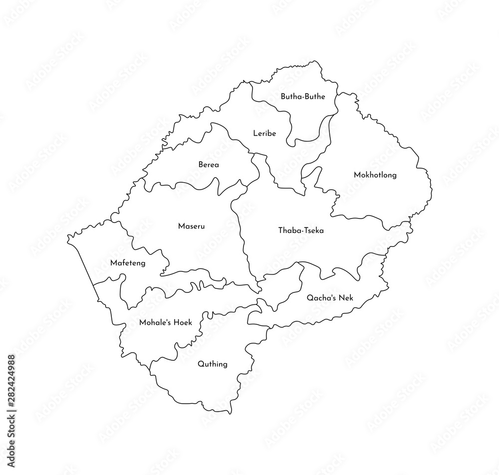 Vector isolated illustration of simplified administrative map of ...