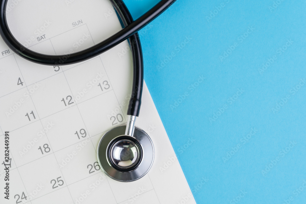 Health care and medical exam schedule calendar, reminder or appointment ...