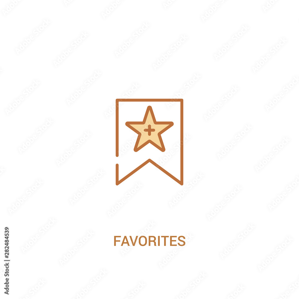 favorites concept 2 colored icon. simple line element illustration ...
