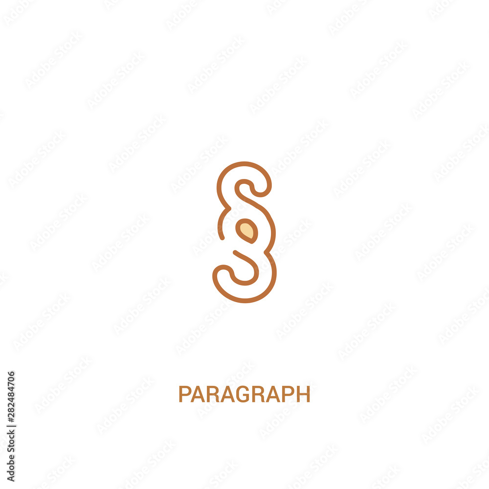 paragraph concept 2 colored icon. simple line element illustration ...