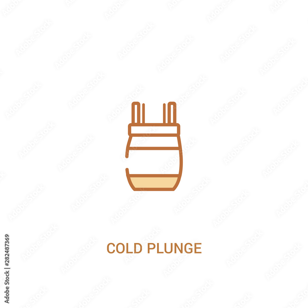 cold plunge concept 2 colored icon. simple line element illustration ...